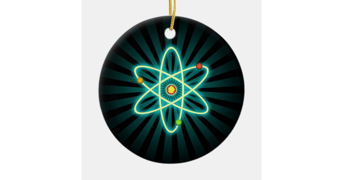 Atom Ceramic Ornament | Zazzle