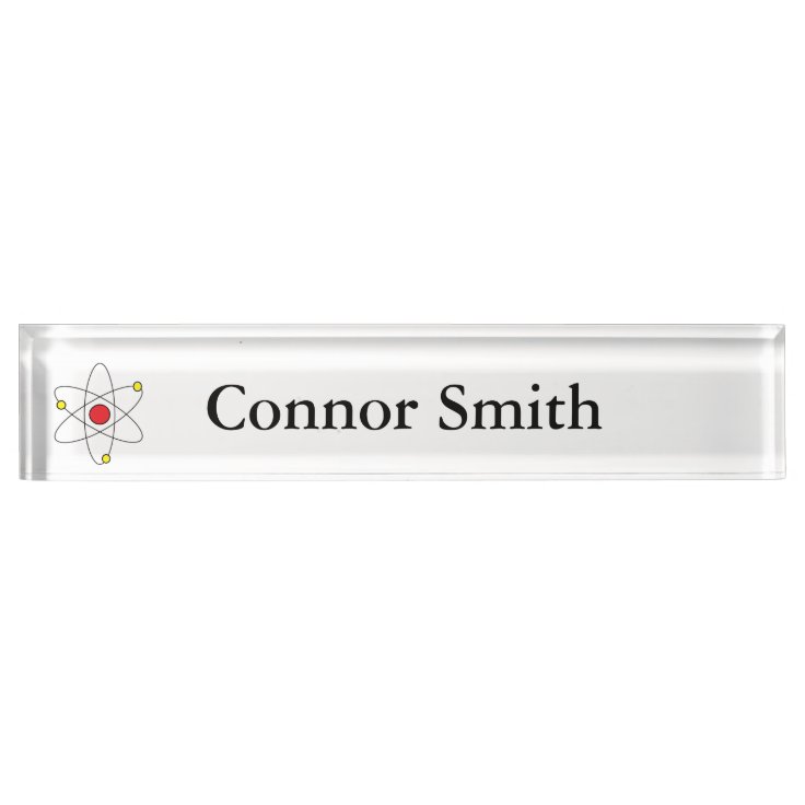 "Atom" Personalized Nameplate | Zazzle
