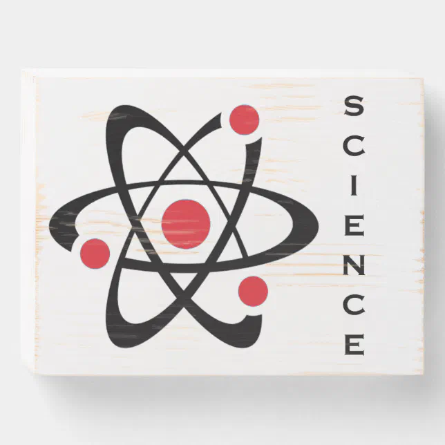 Atom Physics Science Wooden Box Sign | Zazzle