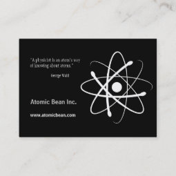 Atom | Scientist Business Card | Zazzle
