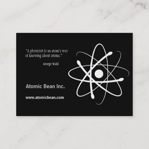 Atom | Scientist Business Card | Zazzle