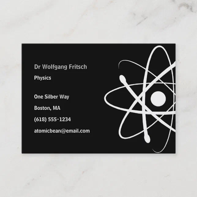 Atom | Scientist Business Card | Zazzle