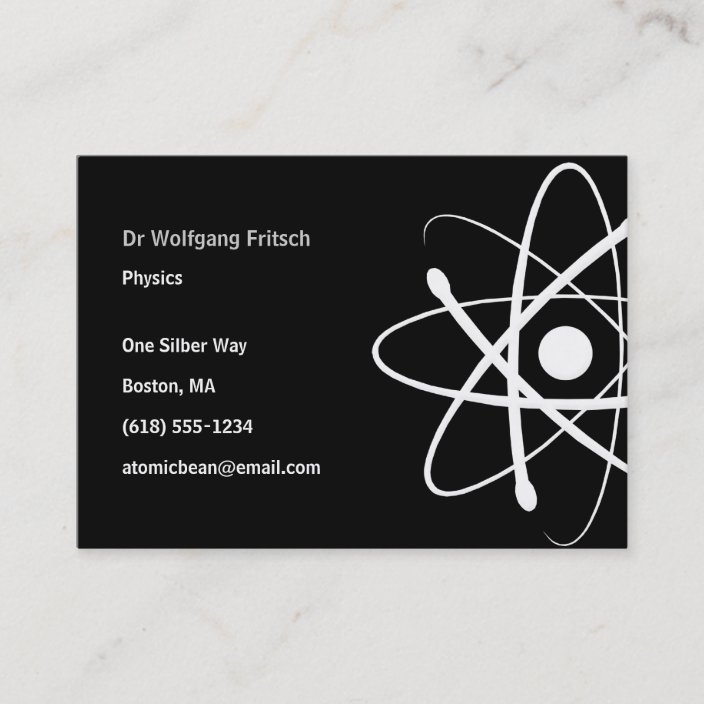 Atom | Scientist Business Card | Zazzle.com