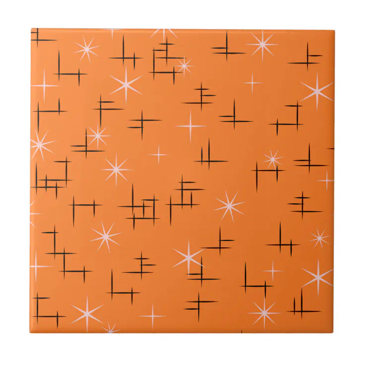 Atomic Age Retro Pattern Ceramic Tile | Zazzle