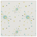 Mid Century Modern Atomic Print - Mustard Gold Fabric | Zazzle