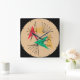 Atomic Arrows and Starbursts Mid Century Modern Square Wall Clock | Zazzle