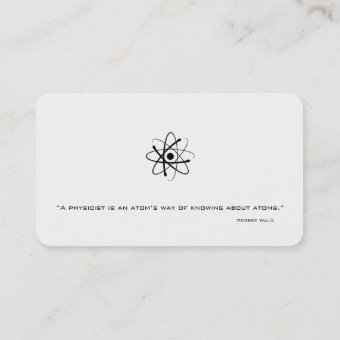 Atomic Bean | Scientist Business Card | Zazzle
