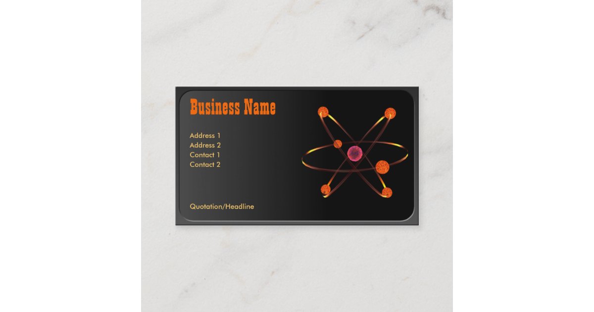 Atomic Business Card | Zazzle