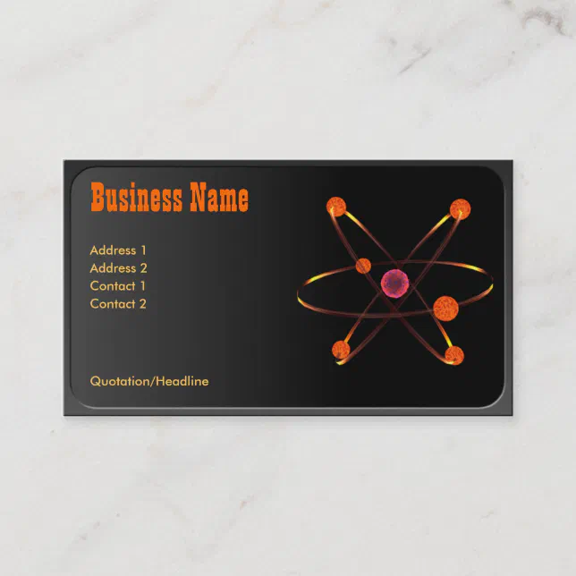 Atomic Business Card | Zazzle