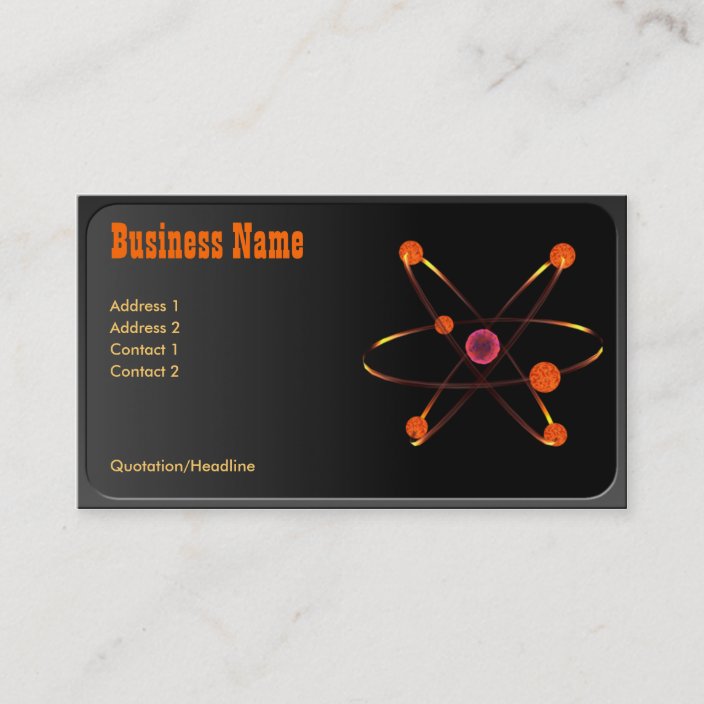 Atomic Business Card | Zazzle.com