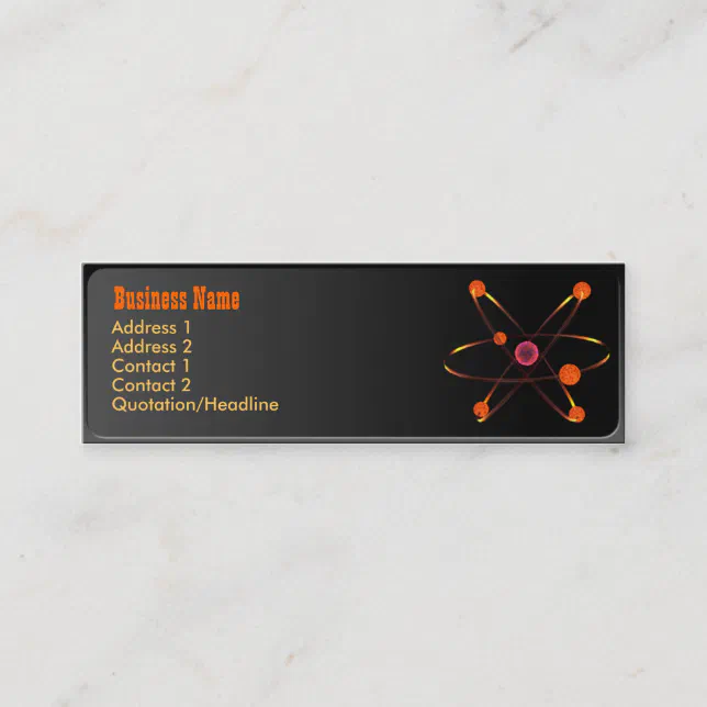 Atomic Business Card | Zazzle