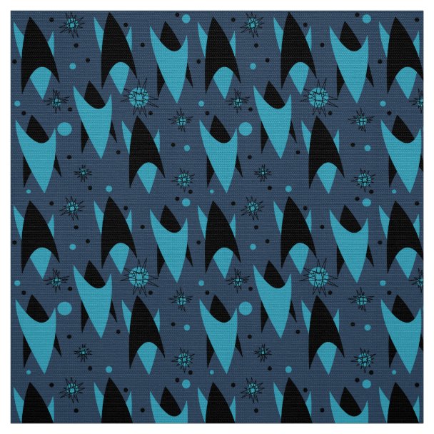 Atomic Chevrons Fabric | Zazzle