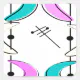 Atomic Era Boomerang Abstracts Square Sticker | Zazzle