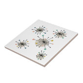Atomic Era Colorful Starburst Mid Century Retro Ceramic Tile | Zazzle