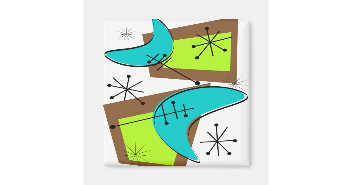 Atomic Era Inspired Boomerang Design Magnet | Zazzle