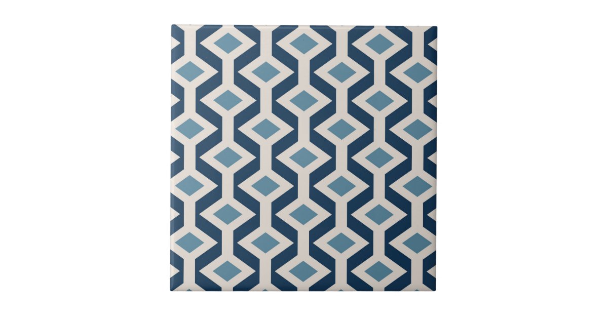 Atomic Era Inspired Geometric Pattern Ceramic Tile | Zazzle