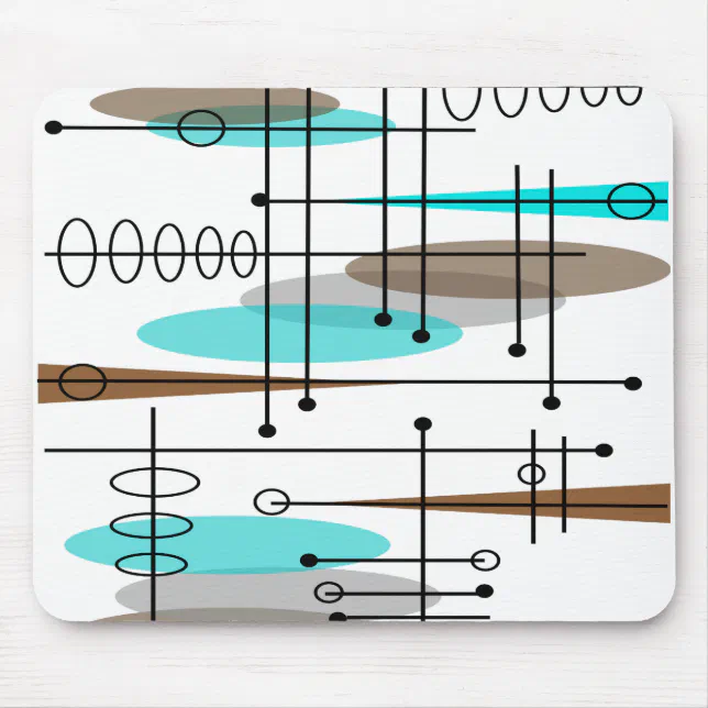 Atomic Era Inspired Mid-Century Design 13 Mouse Pad | Zazzle