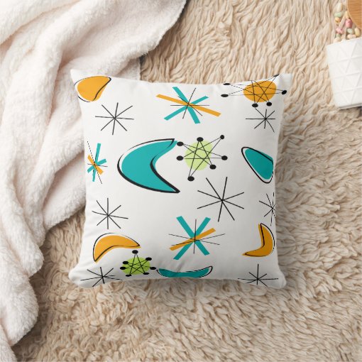 Atomic Era Inspired Pillow Design Mid-Century III | Zazzle