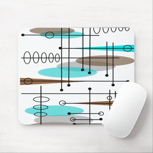 Atomic Era Mid-Century Modern Abstract Mouse Pad | Zazzle