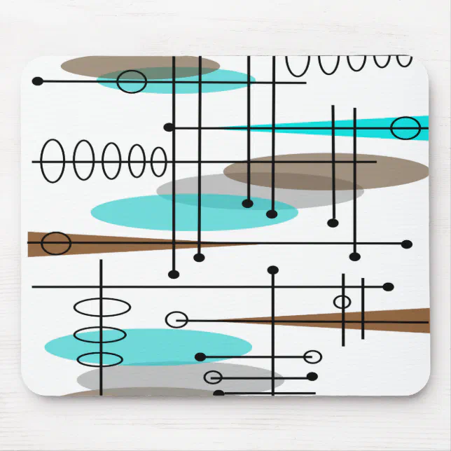 Atomic Era Mid-Century Modern Abstract Mouse Pad | Zazzle