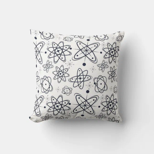 Atomic Era: Mid-Century Modern Patterns Throw Pillow | Zazzle