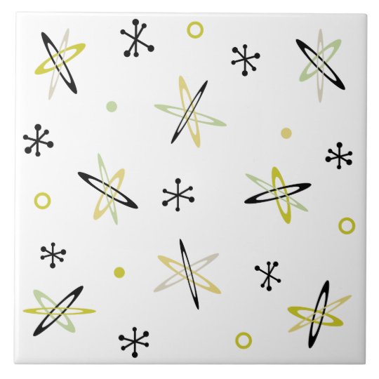 Atomic Era Space Age Ceramic Tile | Zazzle.com