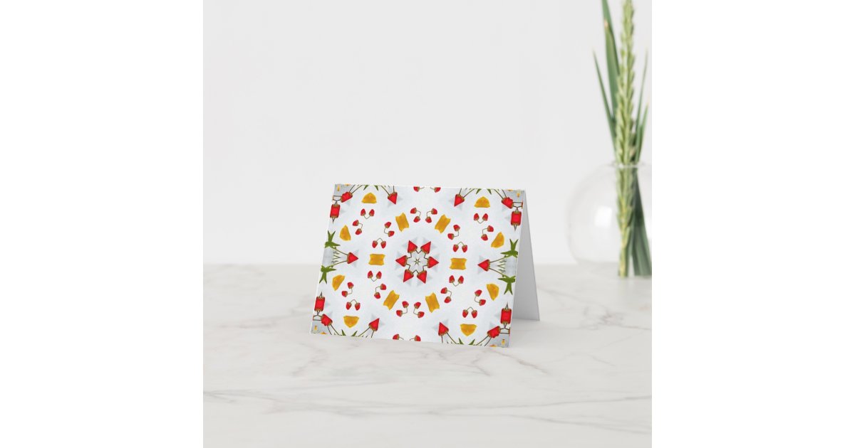 Atomic Mid Century Flower Vintage Thank You Card | Zazzle