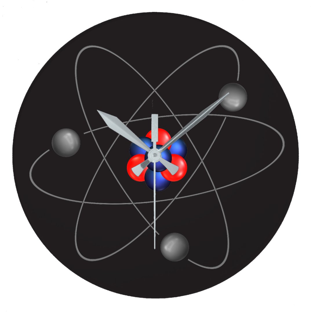 Atomic Mid-Century Modern Retro Nuclear Large Clock | Zazzle