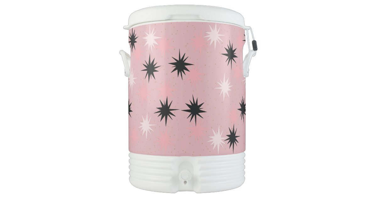 Atomic Pink Starbursts Igloo Beverage Cooler | Zazzle