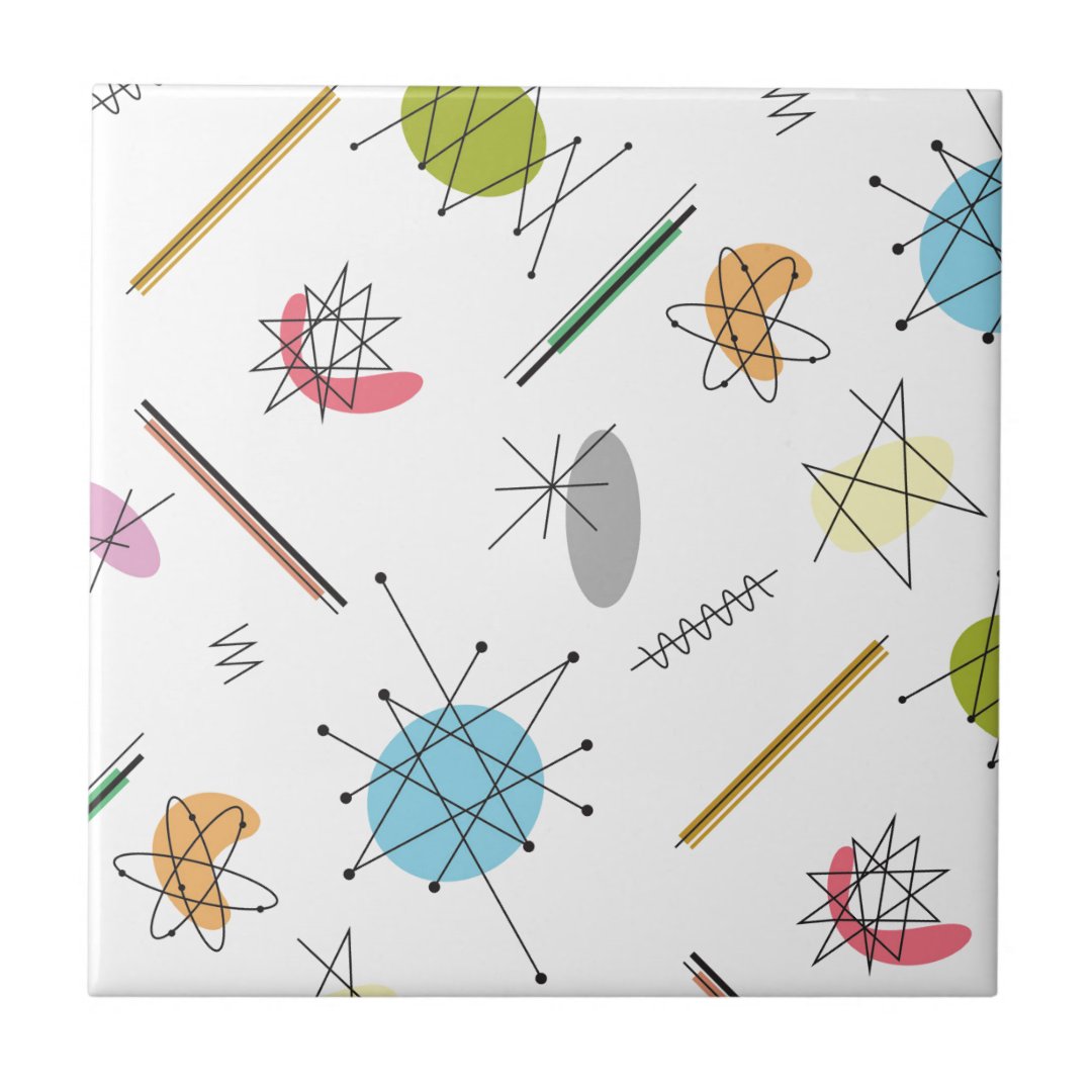 Atomic Pop Ceramic Tile | Zazzle
