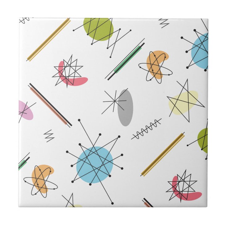 Atomic Pop Ceramic Tile | Zazzle
