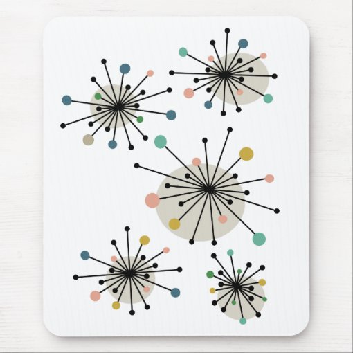 Atomic Starburst Mid Century Modern Mouse Pad | Zazzle