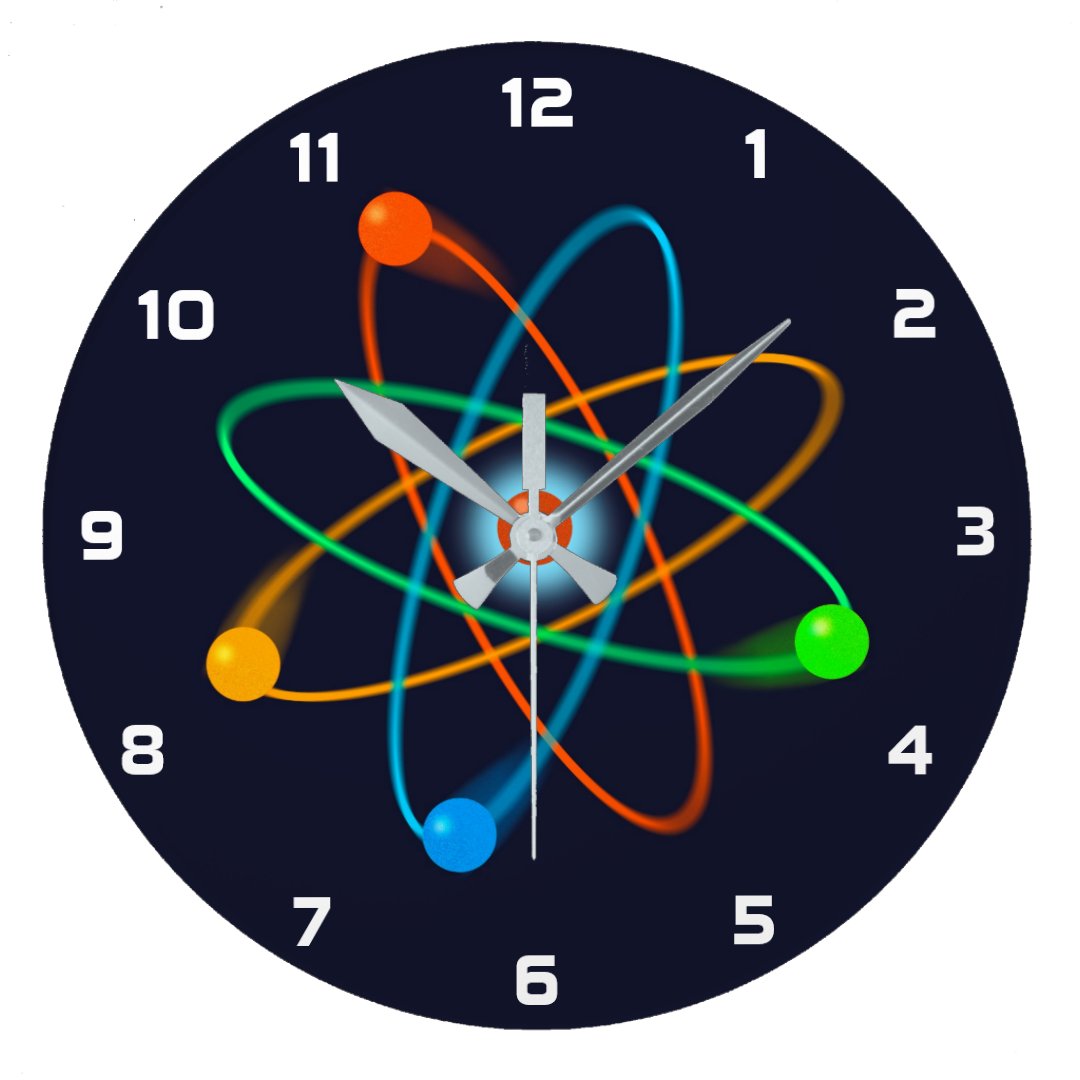 Atomic Structure Science Large Clock | Zazzle