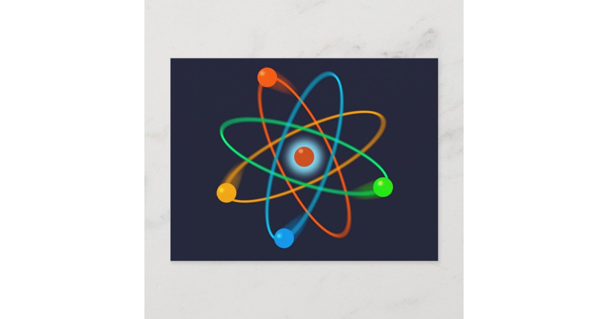 Atomic Structure Science Postcard | Zazzle
