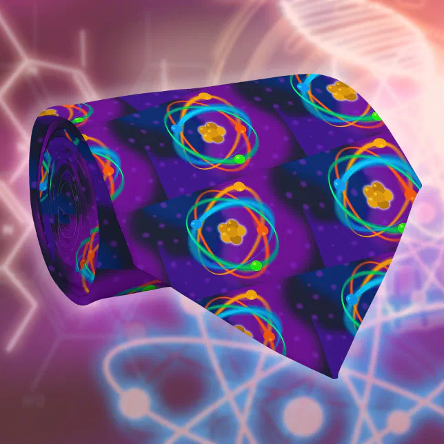 Atomic Structure Spots Science Pattern Neck Tie | Zazzle