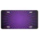 Atomic Sunburst - Purple License Plate | Zazzle