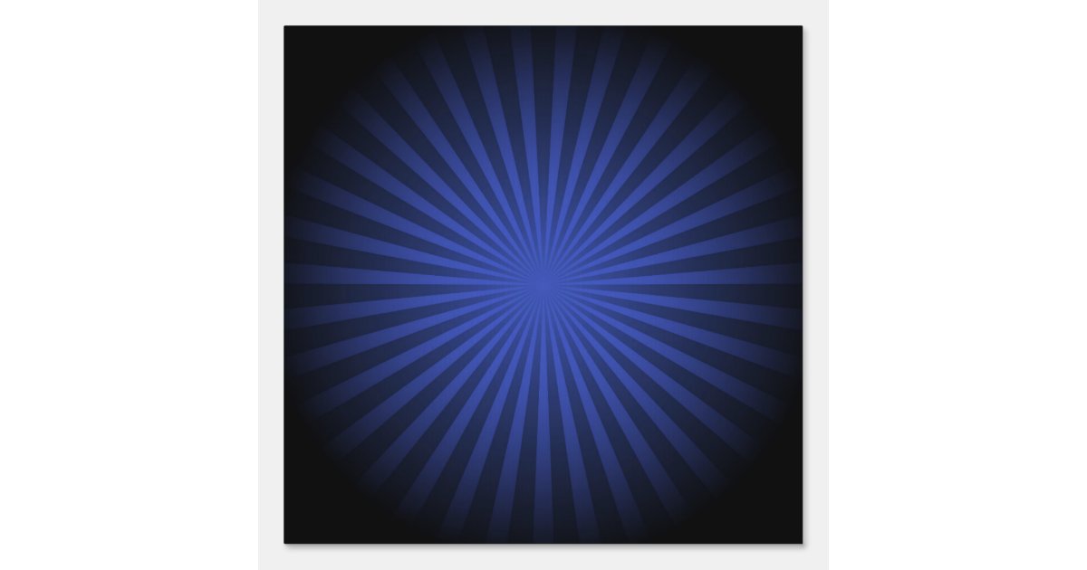 Atomic Sunburst - Royal Blue Sign | Zazzle