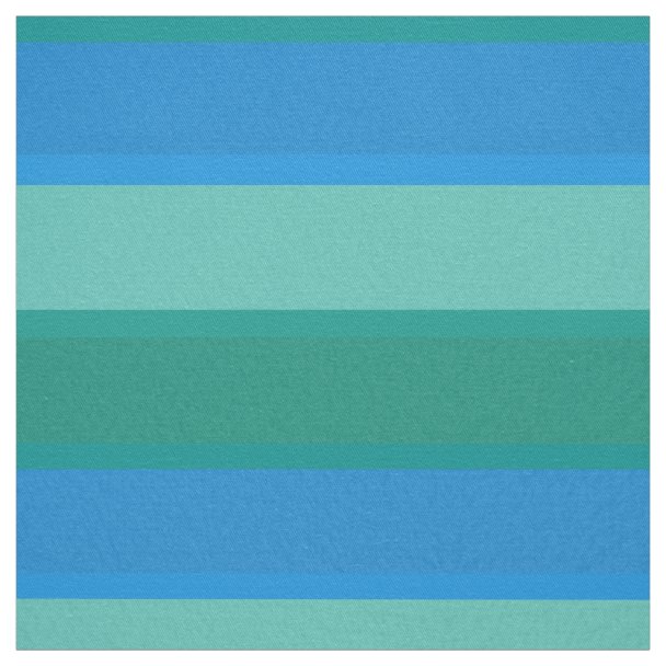 Teal Stripes Design Fabric | Zazzle