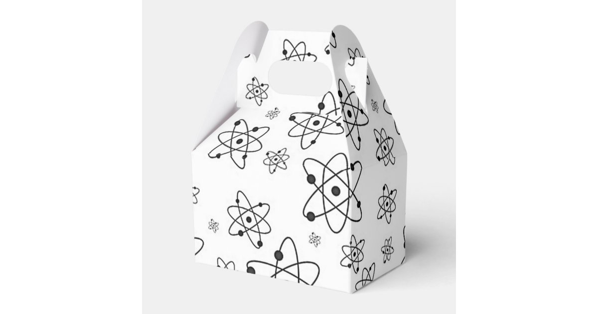Atoms Retro Atomic Age Pattern Favor Boxes | Zazzle