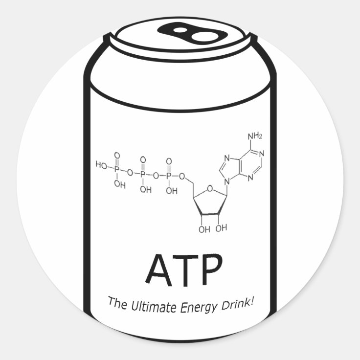 ATP Energy Drink Classic Round Sticker | Zazzle