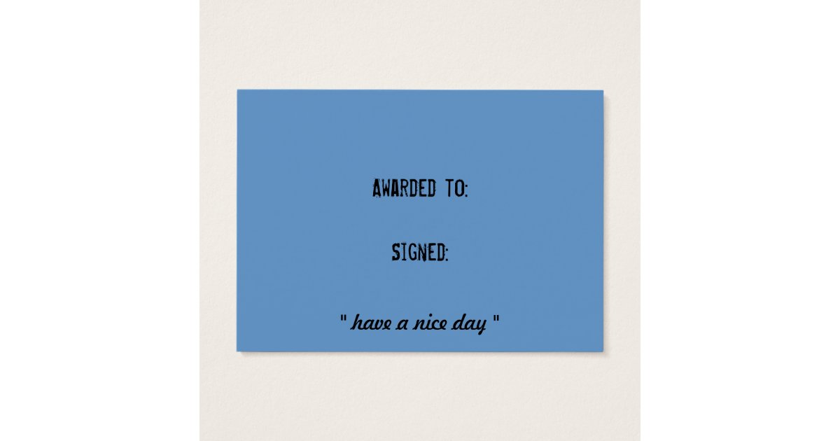 attaboy certificate | Zazzle.com