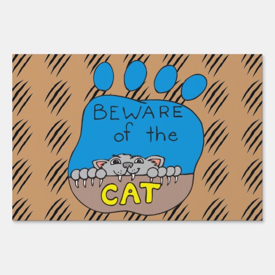 Attack Cat Yard Sign | Zazzle.com