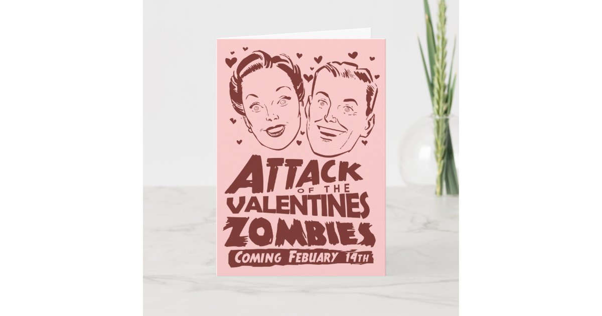 Attack of the Valentines Zombies Holiday Card | Zazzle