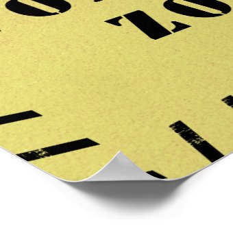 Attention sign workout zone gym style | Zazzle