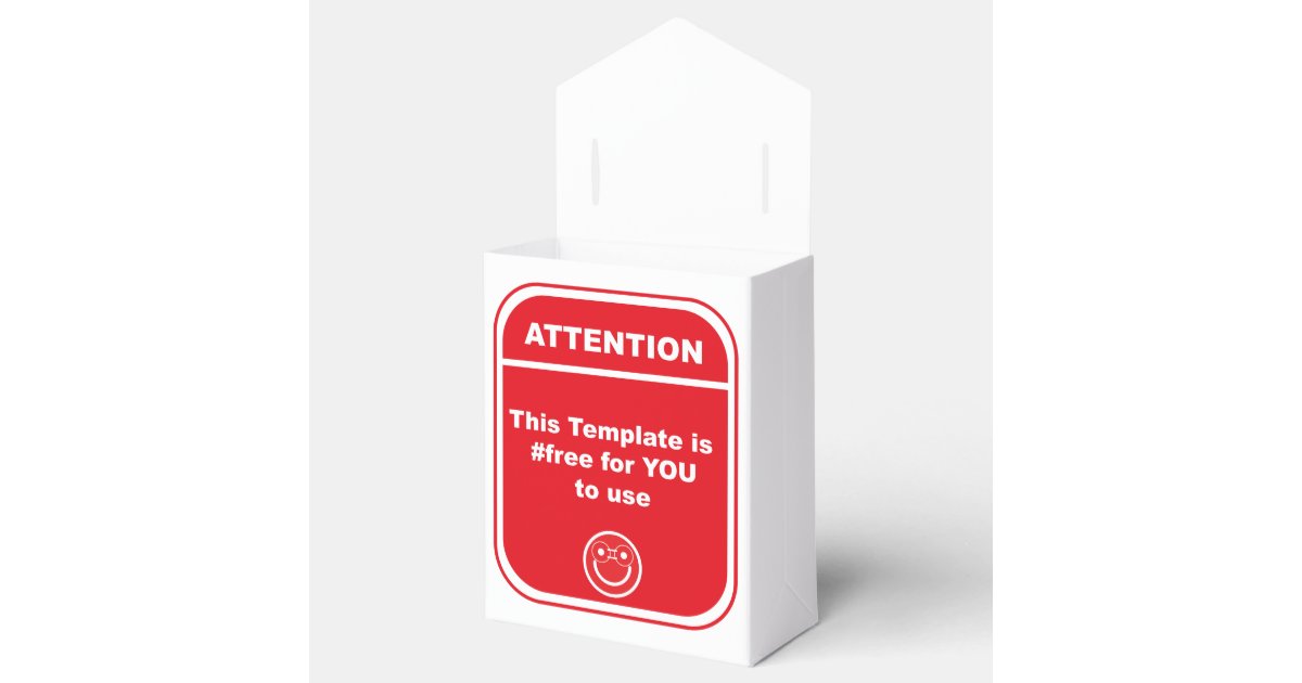 Attention This Template is #free to use Cutomize Favor Boxes | Zazzle