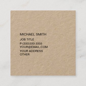 Attic Elegant Personalized Monogram Professional Square Business Card ...