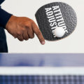 ATTITUDE ADJUSTER FAUX LEATHER PING PONG PADDLE | Zazzle