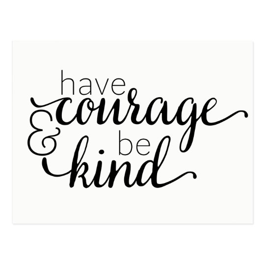 Attitude Courage Life Motivational Typography Postcard | Zazzle.com