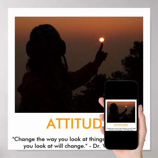 ATTITUDE motivational poster | Zazzle