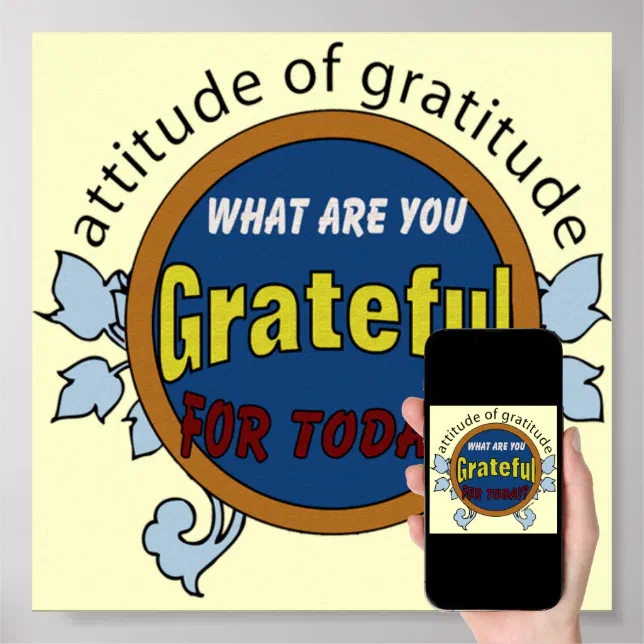Attitude of Gratitude Poster | Zazzle